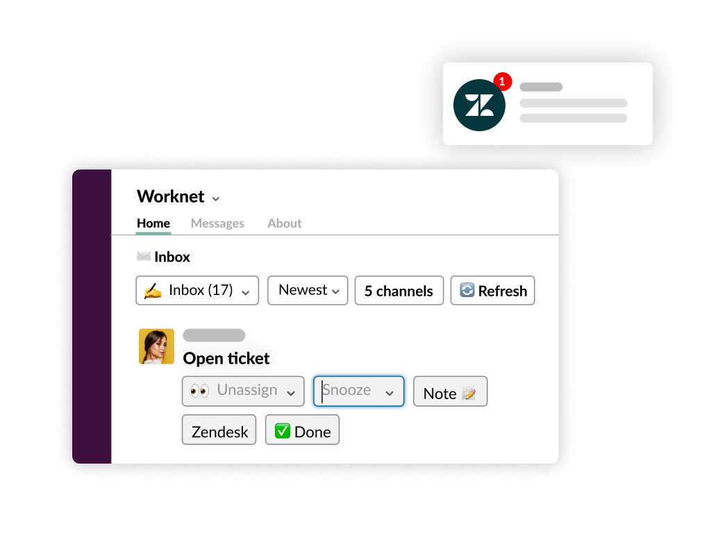 Worknet App Integration with Zendesk Support
